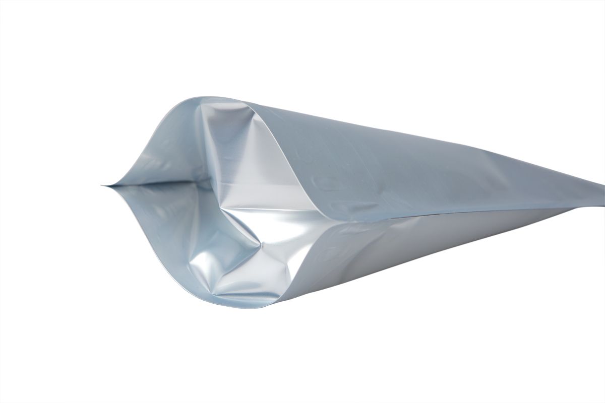 Stand-up pouch - matt silver - PouchDirect