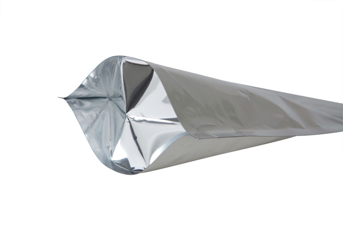 Stand-up pouch - shiny silver - PouchDirect
